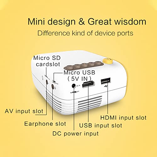 XUnion Yg200 Led Projector 800 Lumens Support 1080P Hdmi USB Portable Home Media Player KG4