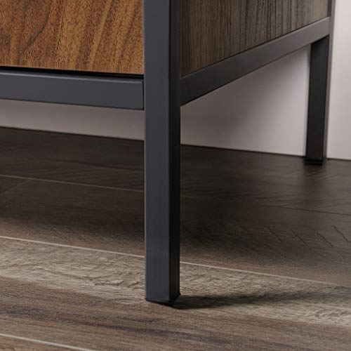 Sauder Nova Loft Credenza, L: 61.97" x W: 17.32" x H: 34.29", Grand Walnut Finish
