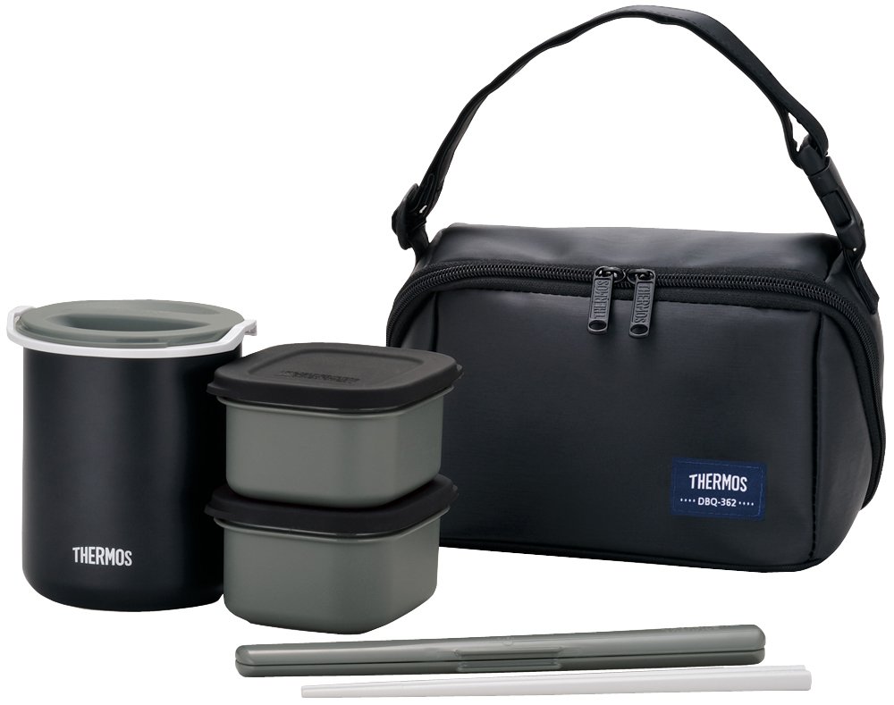 THERMOS heat insulation lunch box about 0.8 Go matte black DBQ-362 MTBK (Japan Import)