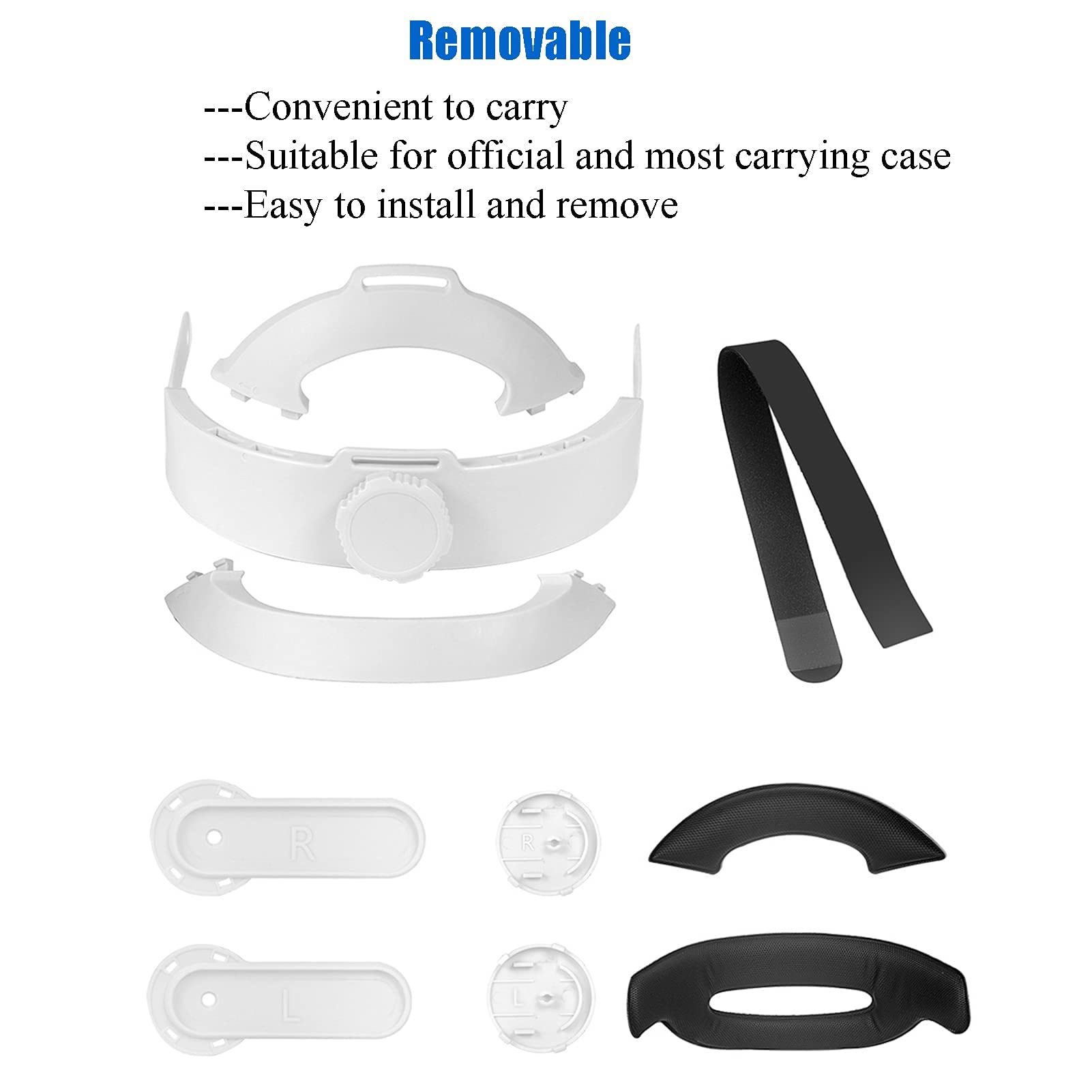TATACO VR Silicone Cover Eye Pad (Blue) and Removable Head Strap
