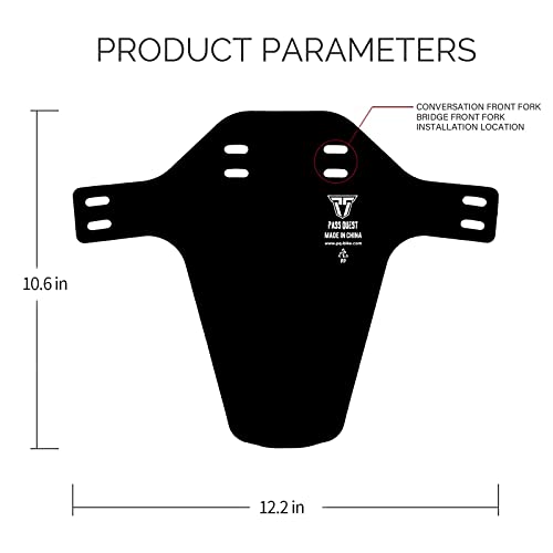 PASS QUEST Mountain Bike Fender, MTB Mudguard, Front and Rear Compatible Bicycle Mudguard, Fits 26", 27.5", 29", Plus Size and Fat Bike Wheel Sizes