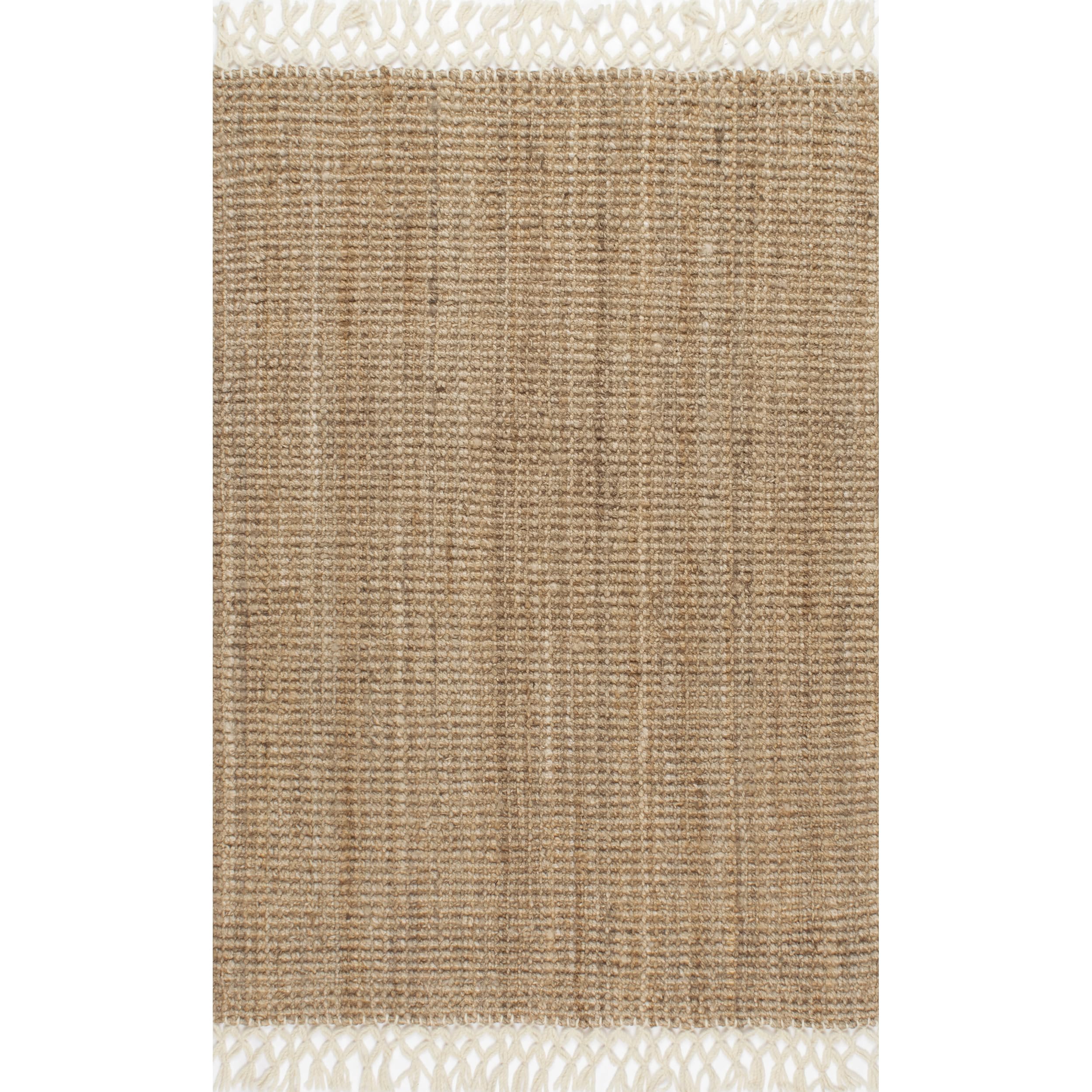 nuLOOM Raleigh Farmhouse Jute Tasseled Area Rug, 9x12, Natural