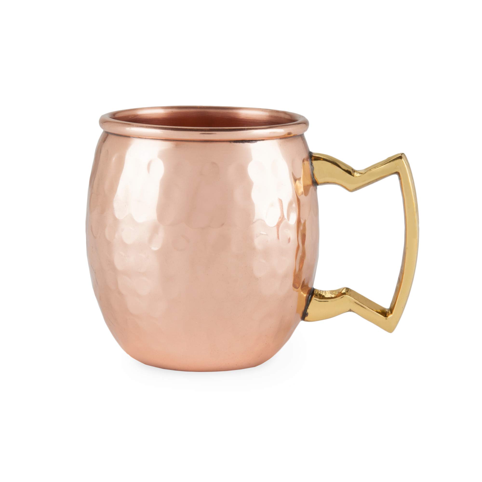 Twine Old Kentucky Home Hammered Moscow Mule Shot Glasses, Copper Bar Cart Accessories, Set of 2, 2oz, Copper