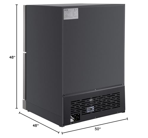 vevor 24" Undercounter Built-in Refrigerator, 5.12 Cu.ft. Double Drawer Indoor/Outdoor Beverage Fridge with Embraco compressor,32-50°F Cooling Range, Ventilated Cooling for Home and Commercial Use