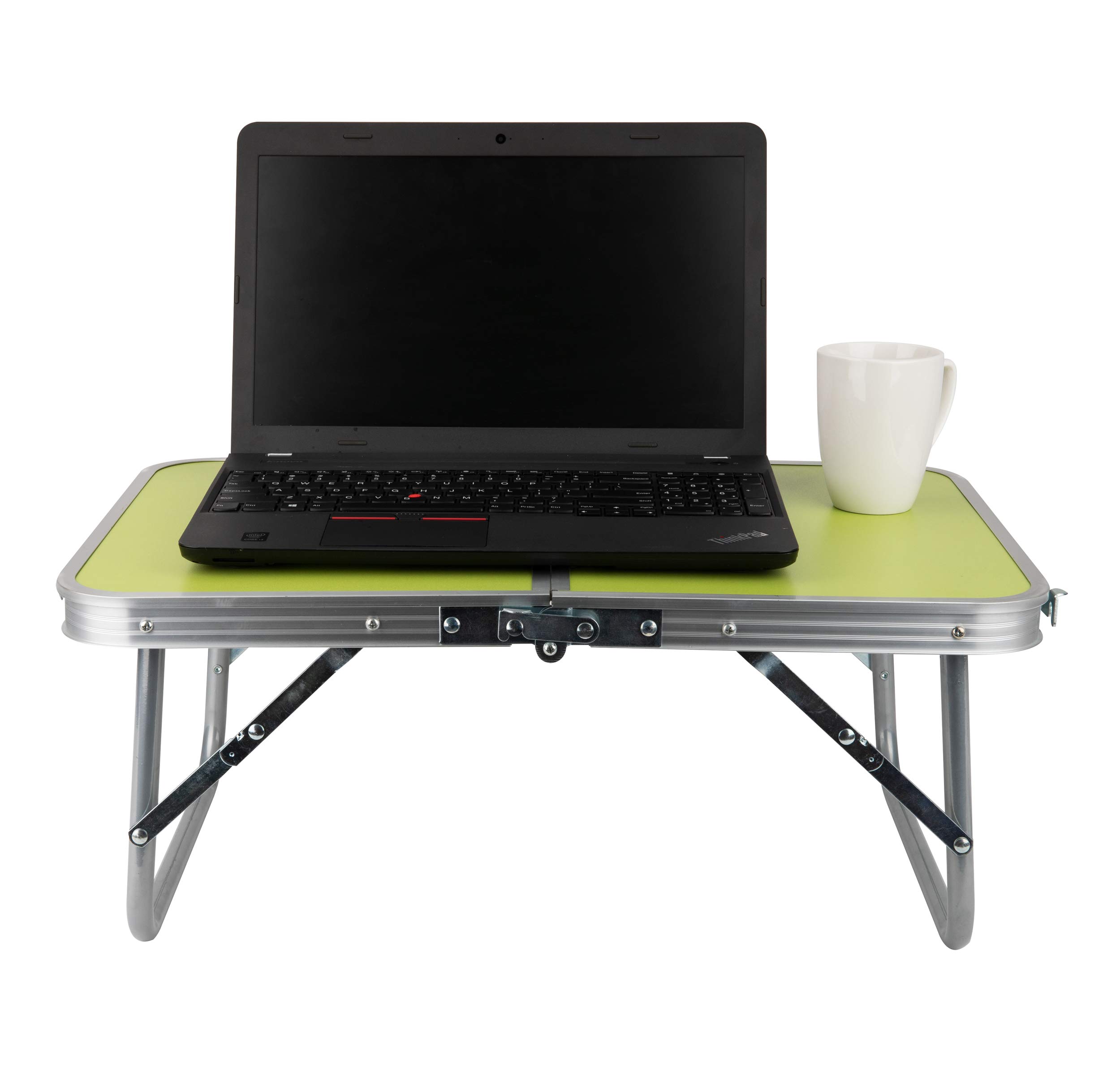 Mind Reader Lap Desk Laptop Stand, Bed Tray, Collapsible, Dorm Room, Portable, Dorm, MDF, Metal, 23.5" L x 16" W x 10" H, Green