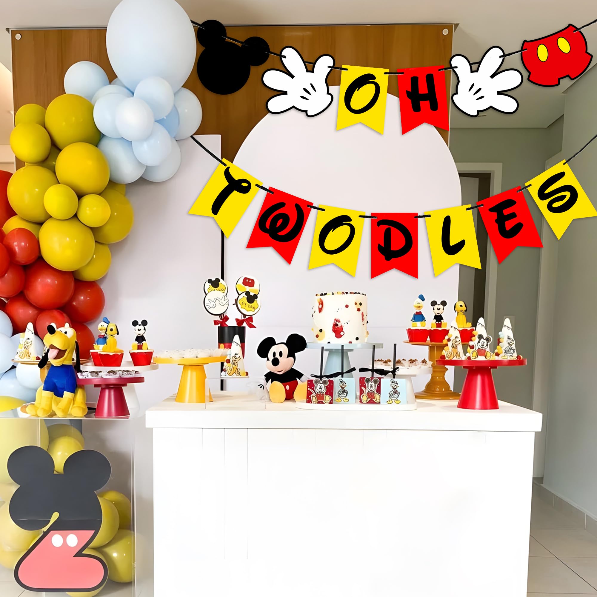 Oh Twodles Banner for Mouse Birthday Party Decorations 2nd Birthday Decorations Banner Oh Twodles Birthday Party Supplies Boy