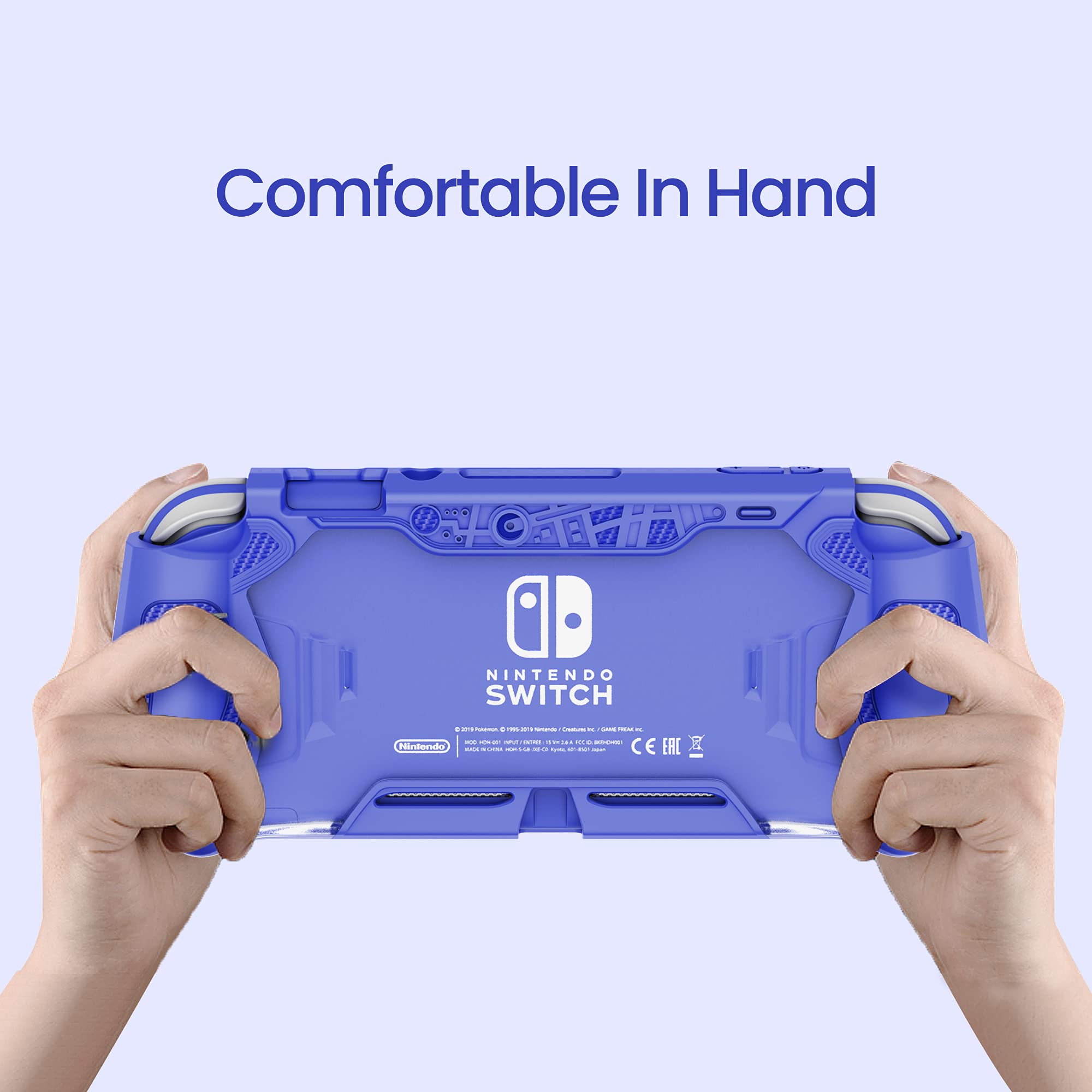 Switch Lite Protective Case for Nintendo Daily Gift (Ergonomic /Sturdy /Full Protection) Gift Idea Family Happy Hours Blue