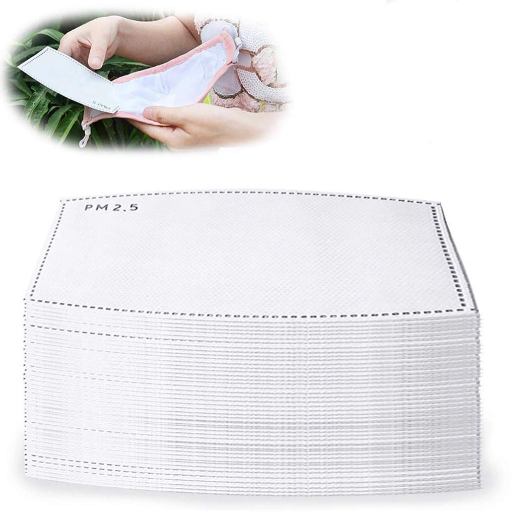 PM 2.5 Activated Carbon Filter (5 Layers), Permanent Household Protective Filter, Effective Non-Woven Cotton Filter (100PCS)