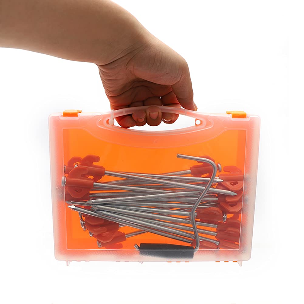 Saycker Camping Universal Outdoor Ground Spike Tent Pegs with Nail Puller Trampoline