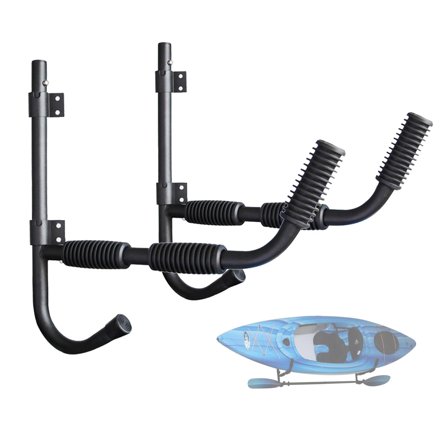 Onefeng Sports 80LBS Kayak Wall Hanger Wall Mount Kayak Storage Rack Swivel Rack Design Help You to Save The Garage Space - Extends 17ā from Wall Suitable for Any Sized Kayaks,Canoes Boat