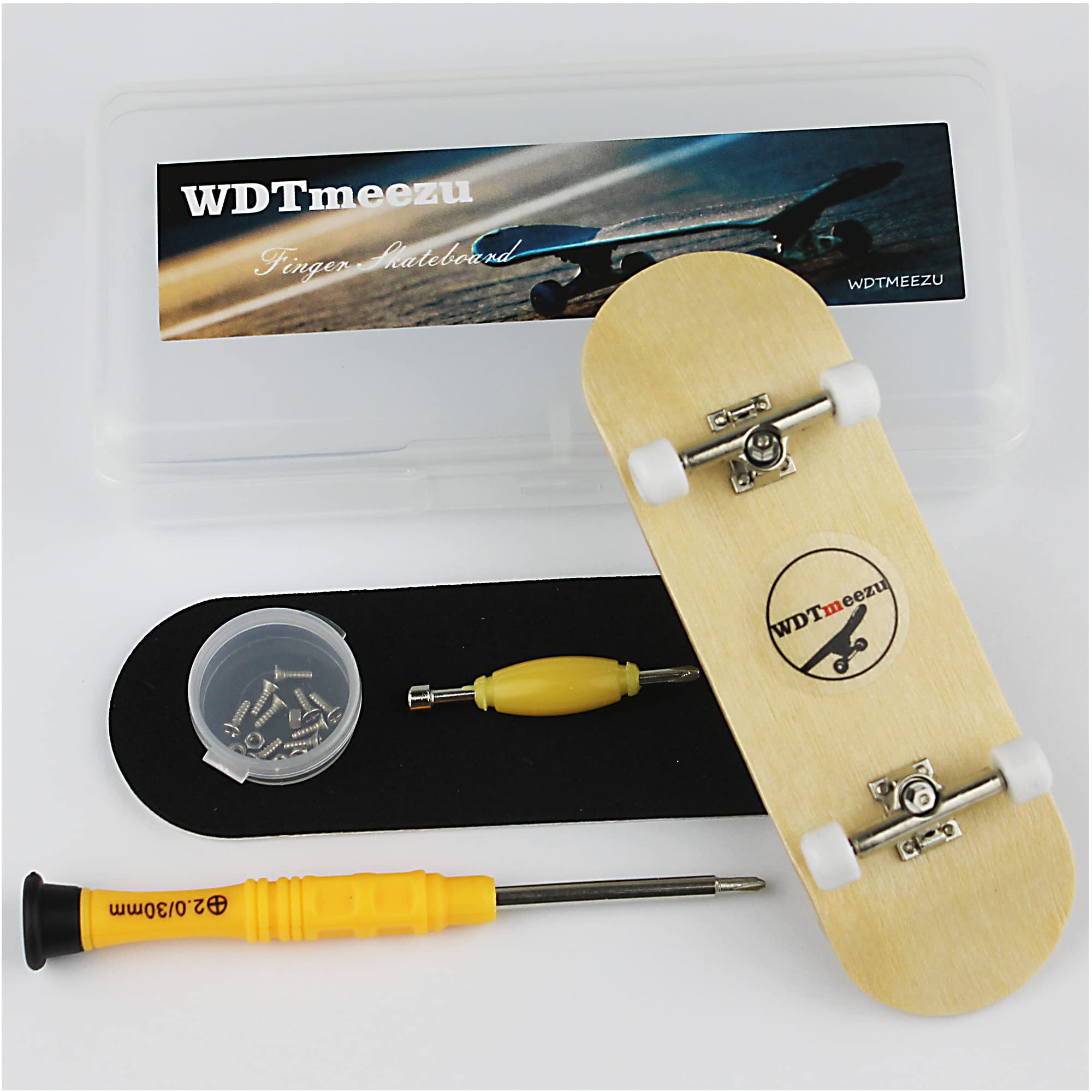 WDTMEEZU 32mm Wood Finger Skateboard Professional Fingerboards Wheels with Bearings Mini Fingerboard Finger Toy