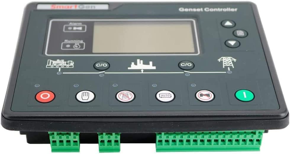 YFYIQI Automatic Start/Stop Engine Set Controller Genset Controller with SMS Function Silicon Panel Pushbuttons RS485 Communication Port Frequency 50/60Hz