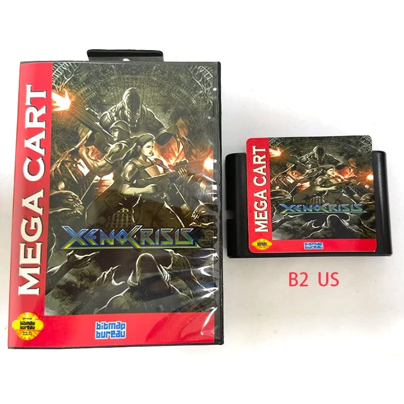 Xeno Crisis Card And Box 16 Bit MD Game Card Sega Mega Drive Genesis (US)