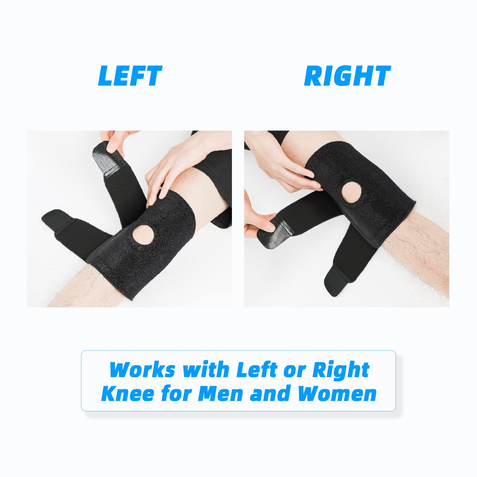 Solmyr Knee Brace Support Adjustable Compression Knee Support Brace for Men Women, for Knee Pain, Arthritis Pain, Tendon, Injury Recovery, Running, Workout