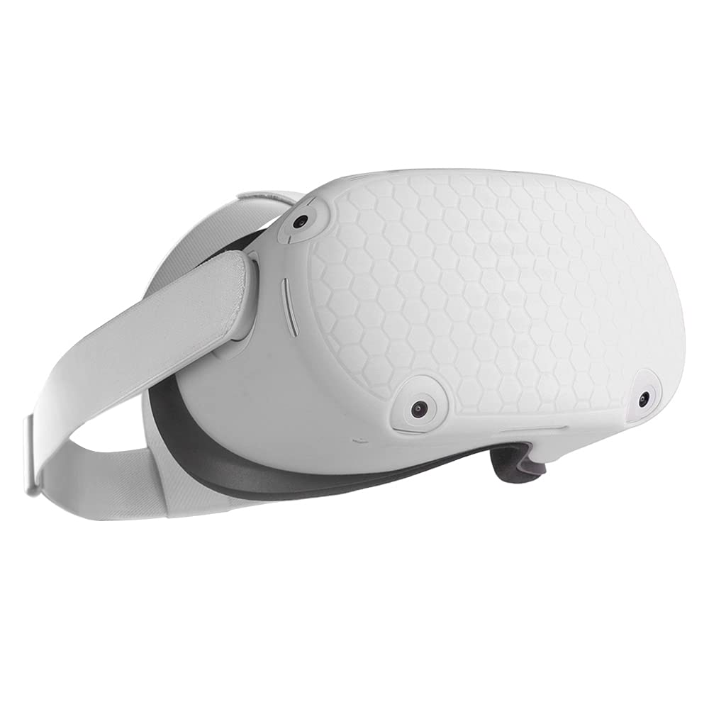 StarMei HJXD VR Shell Front Face Protector Cover for Oculus Quest2,Washable Anti Scratch Anti Shock Anti Dust, Premium Materials, Comfortable Experience (White)