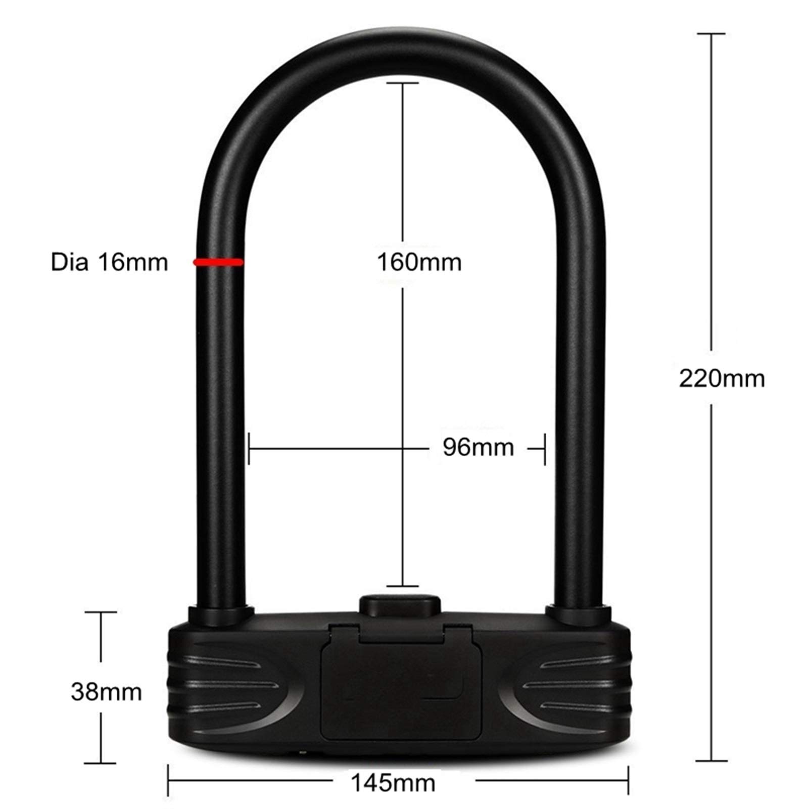 SXCLS Bike U-Lock Heavy Duty Combination Bike U Lock Bicycle Anti-Theft U Locks 5 Password Bicycle Motorcycle Cycling Scooter Security Lock U-Lock