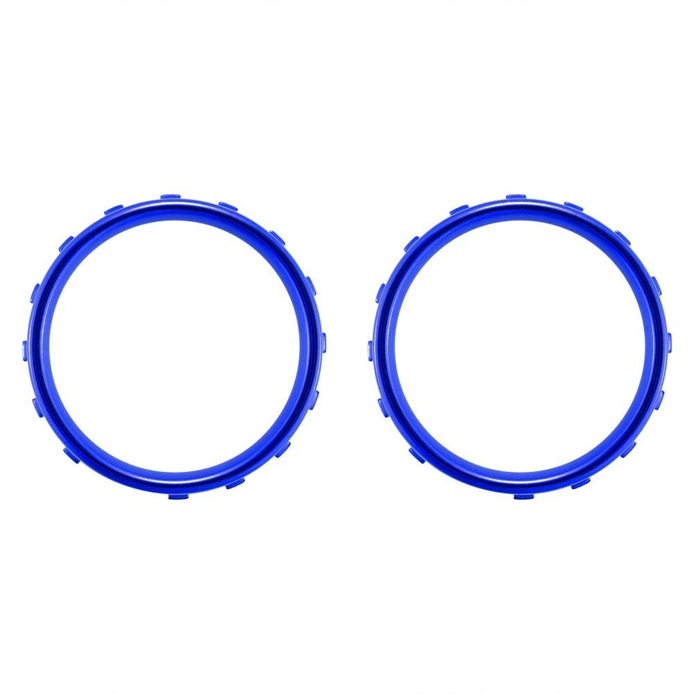 QINGYA Matte Chrome Blue Profile Switch Buttons Accent Rings Accessories Parts for Xbox One Elite Controller Pack of 2