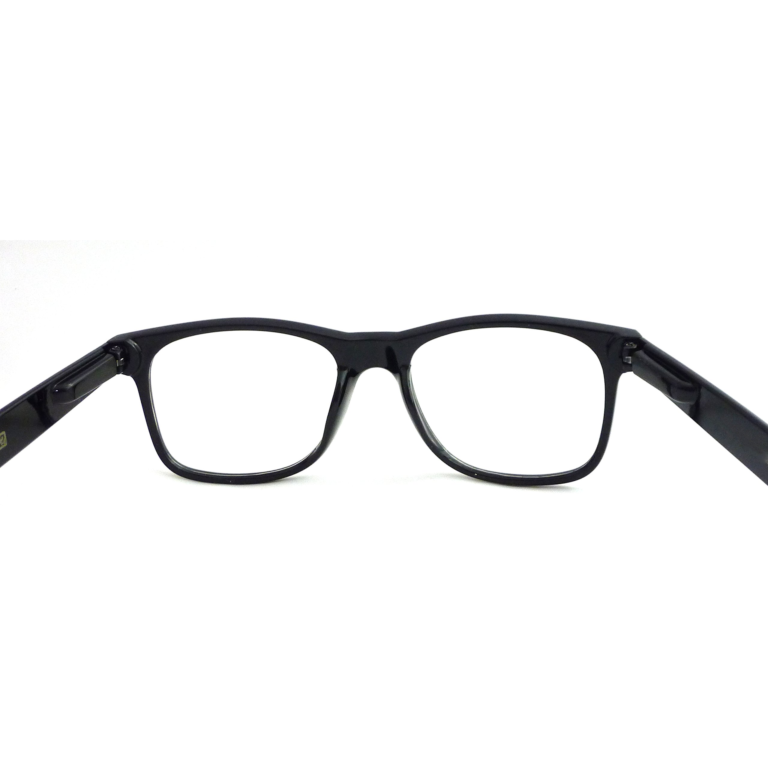 MODA Retro Nerd Geek Oversized Black Framed Spring Temple Clear Lens Eye Glasses