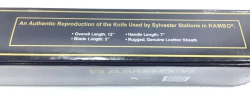 Rambo Knife First Blood Part VI Hunting Camping Fishing Boot Knife 11.80inch, Black
