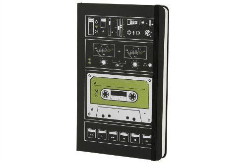 Moleskine Audio Cassette Limited Edition Notebook, Large, Plain, Black, Hard Cover (5 x 8.25)