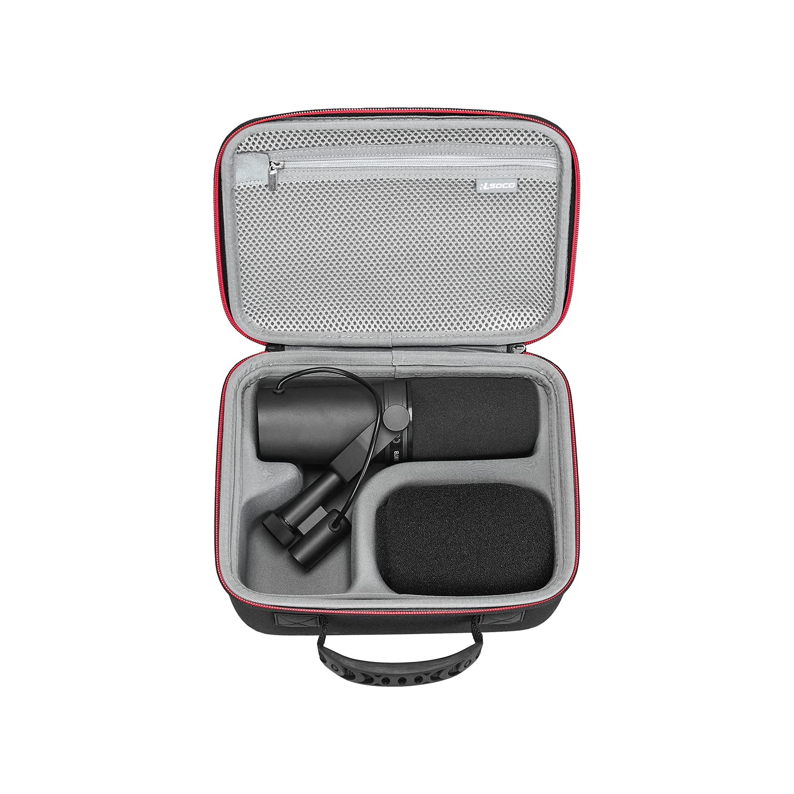 RLSOCO Case for Shure SM7B Dynamic Vocal Microphone & Shure MV7+ / MV7X / MV7 Podcast Dynamic Microphone (Black)
