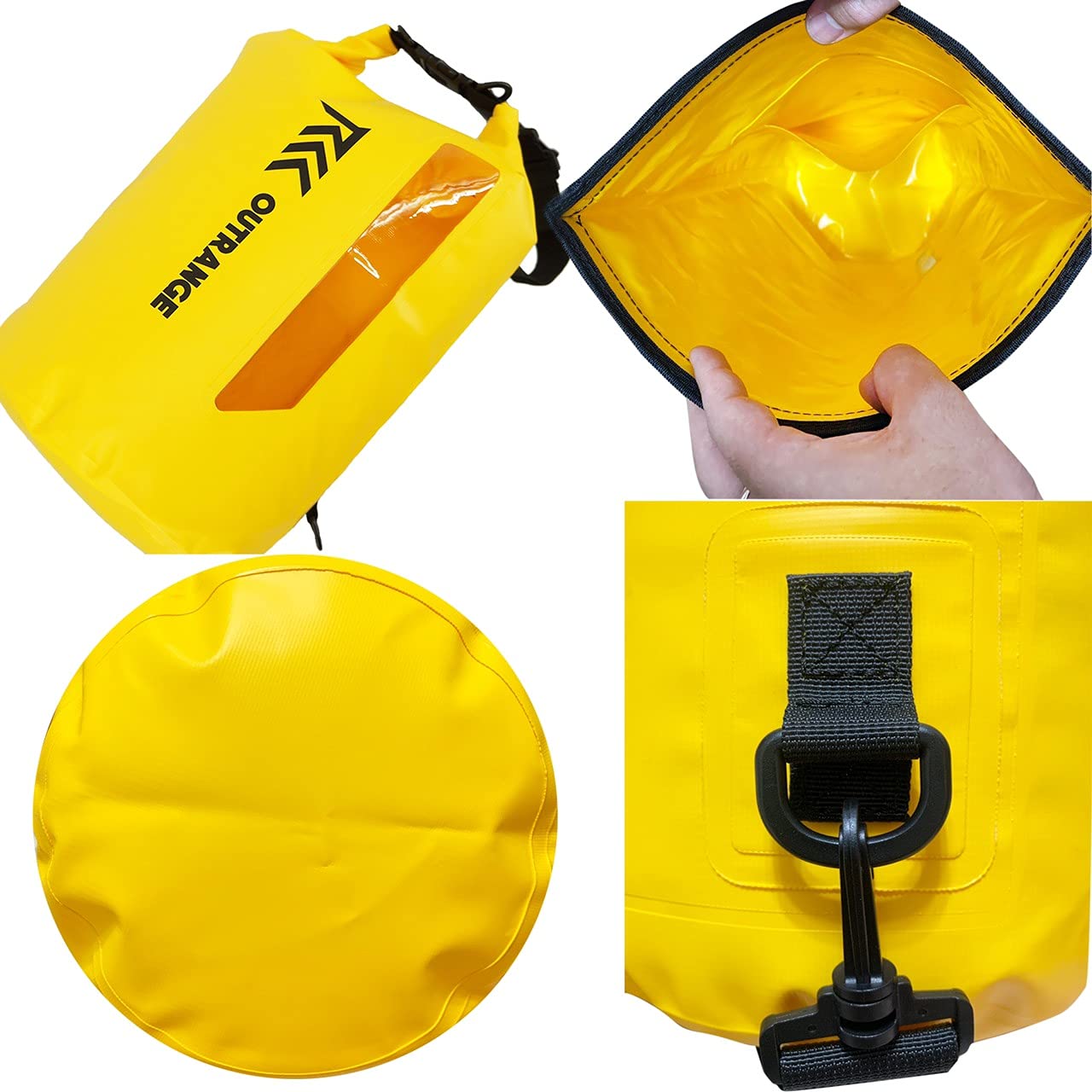 OUTRANGE Waterproof Dry Bag 10L, Roll Top Dry Wet Separated Bag Backpack for Travel, Swimming, Boating, Kayaking, Camping and Beach (Blue)