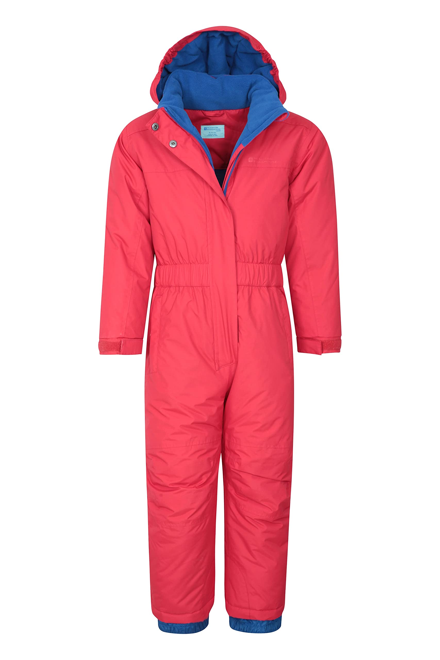 Mountain Warehouse Cloud Kids All in 1 Snowsuit - Waterproof Skisuit Red Kids 5-6 Yrs (104-116 cm)