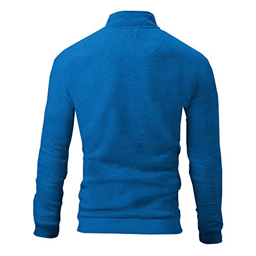Mizuno 1/2 Zip Fleece Pullover, Heathered Diva Blue, Small