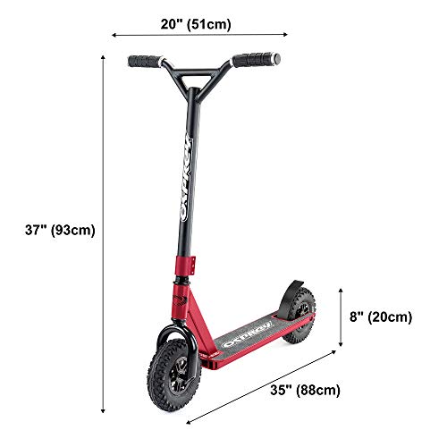 Osprey Dirt Scooter | for Adults and Beginners Bicycle with Chunky Road Tyre Off Road All Terrain Pneumatic Trail Tires and Aluminium Deck, Multiple Colours