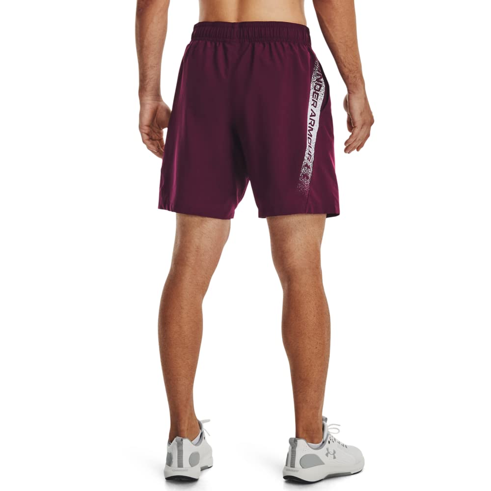 Under Armour Men's Woven Graphic Shorts, (572) Purple Stone / / White, Medium