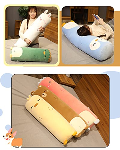 MUPI Long Plush Cute Body Pillows Cuddle Pillow Sleeping Big Pillows for Bed Kids Body Pillow Animal Shaped Pillow Boyfriend Pillow Toy Gift for Girlfriend (Bear 27 Inch )