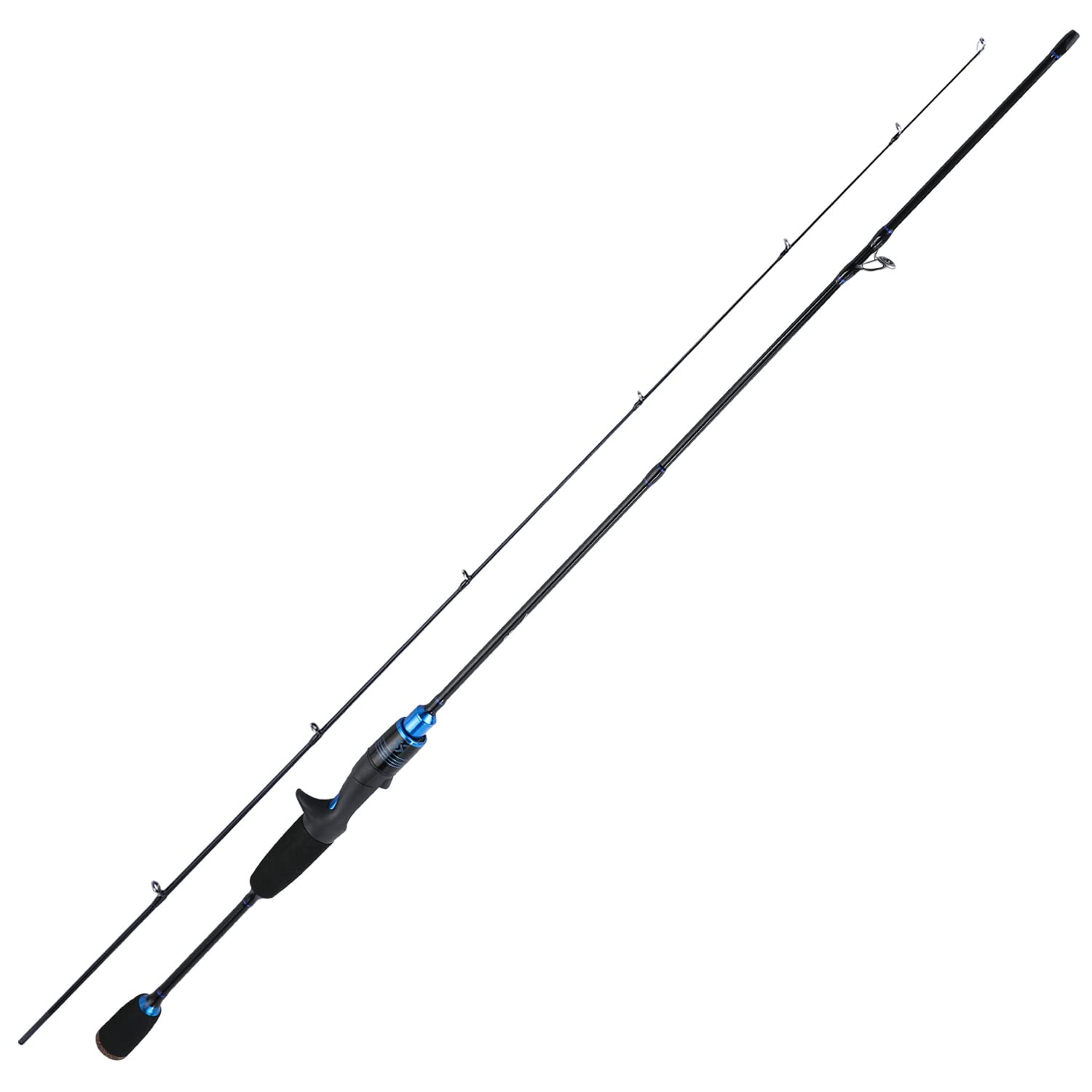 Sougayilang Fishing Rods Ultra-Sensitive Carbon Spinning Rods Blanks with Comfort EVA Grip Rod Handle 2 Pieces Trout Rod