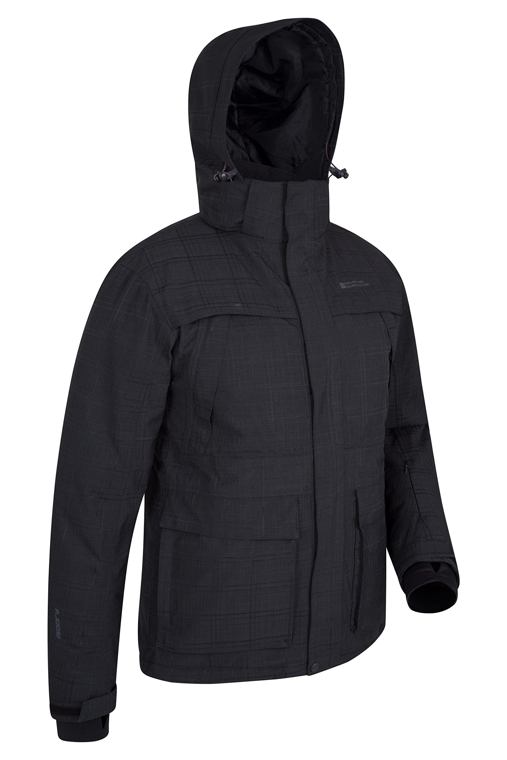 Mountain Warehouse Apollo Mens Ski Jacket - Winter Snow Jacket Black Large