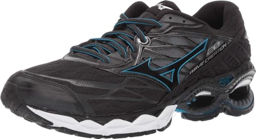 Mizuno Men's Wave Creation 20 Running Shoe, Black, 10.5 D US
