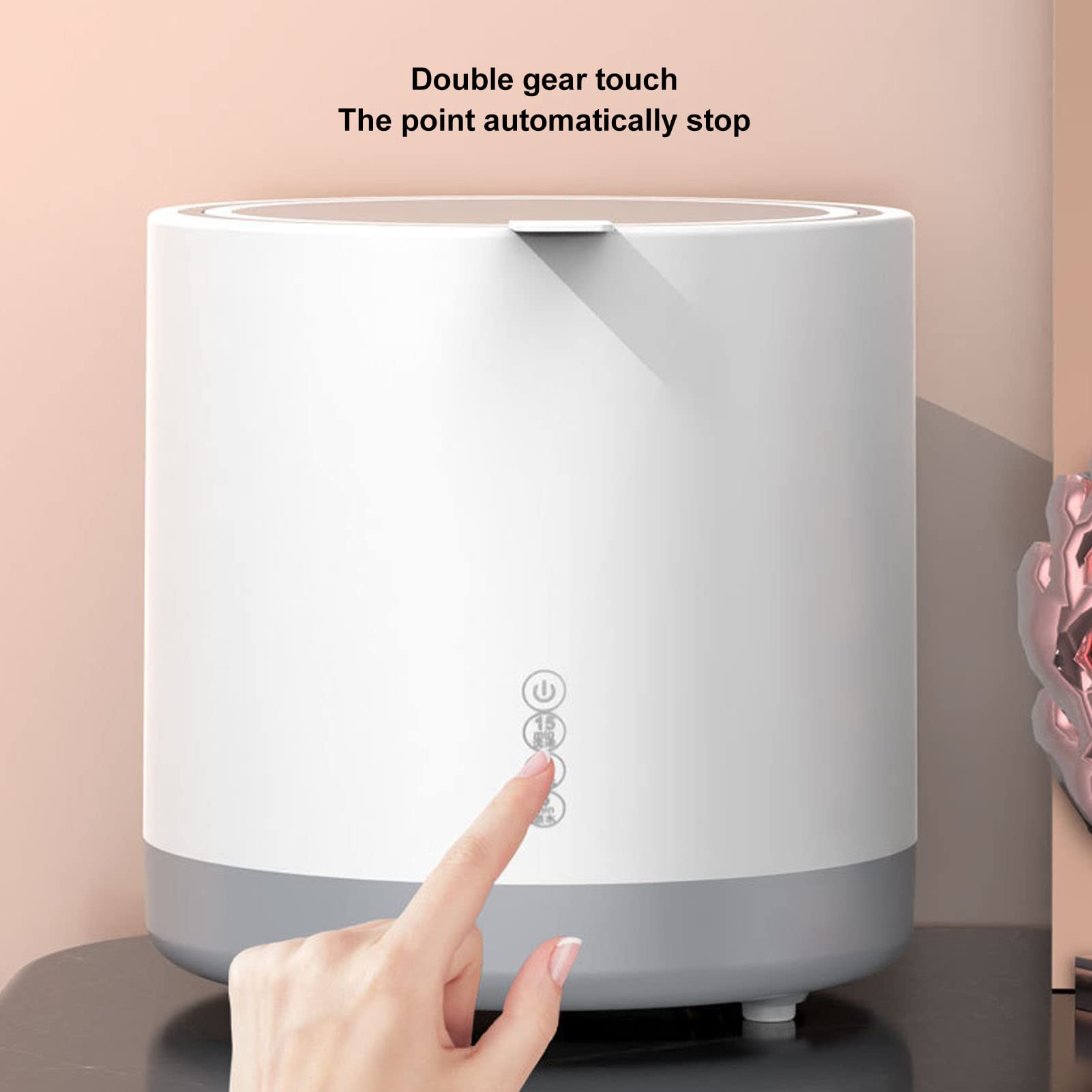Portable Washing Machine, 2 in 1 6L Mini Washer and Spin Dryer with Drain Basket and Blue Lighting, Compact Laundry Machine Automatic Washing Machine for Underwear for Apartment RV (US Plug)