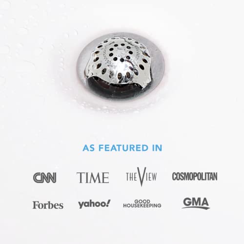 SinkShroom Ultra Revolutionary Bathroom Sink Drain Protector, Stainless Steel with Stopper