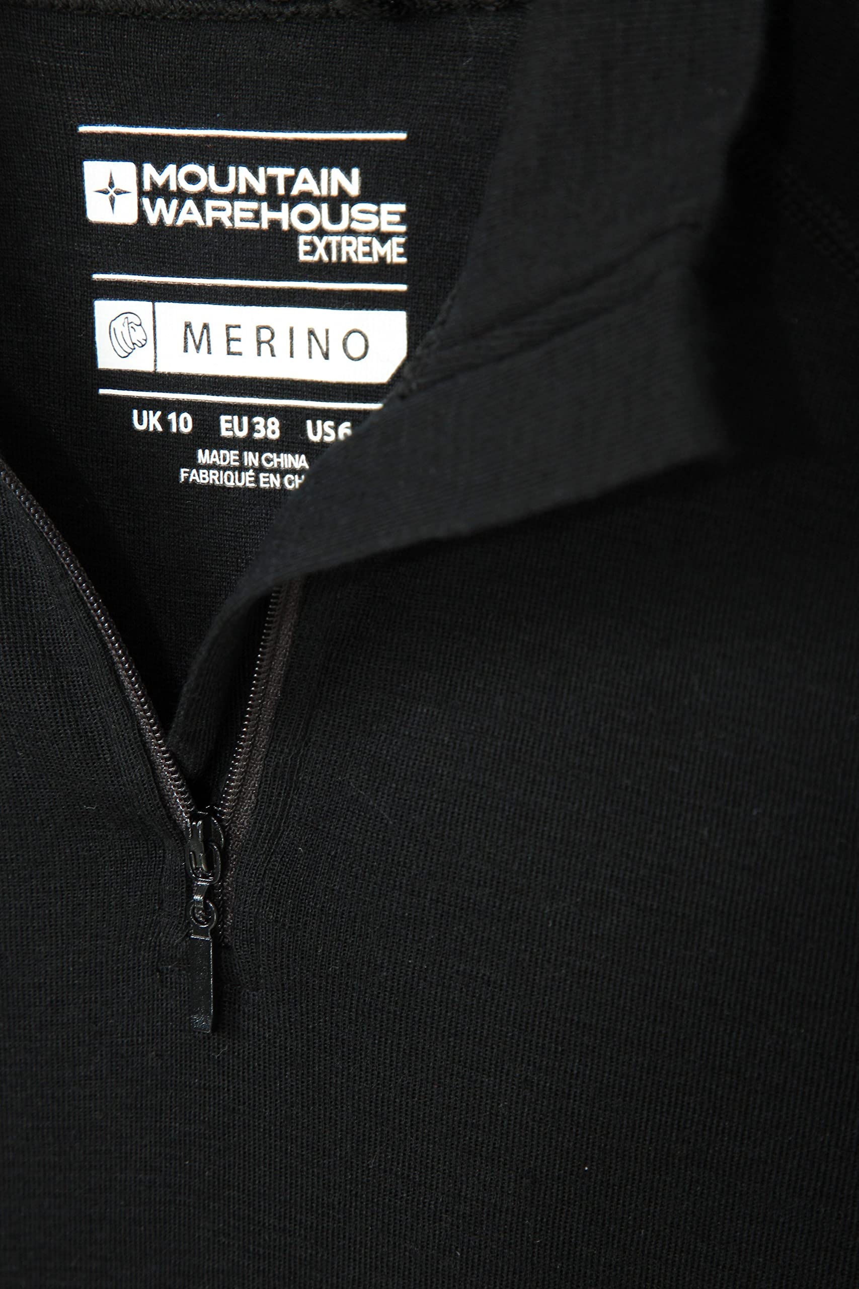 Mountain Warehouse Merino Womens Top - Ladies Thermal Baselayer Black 2