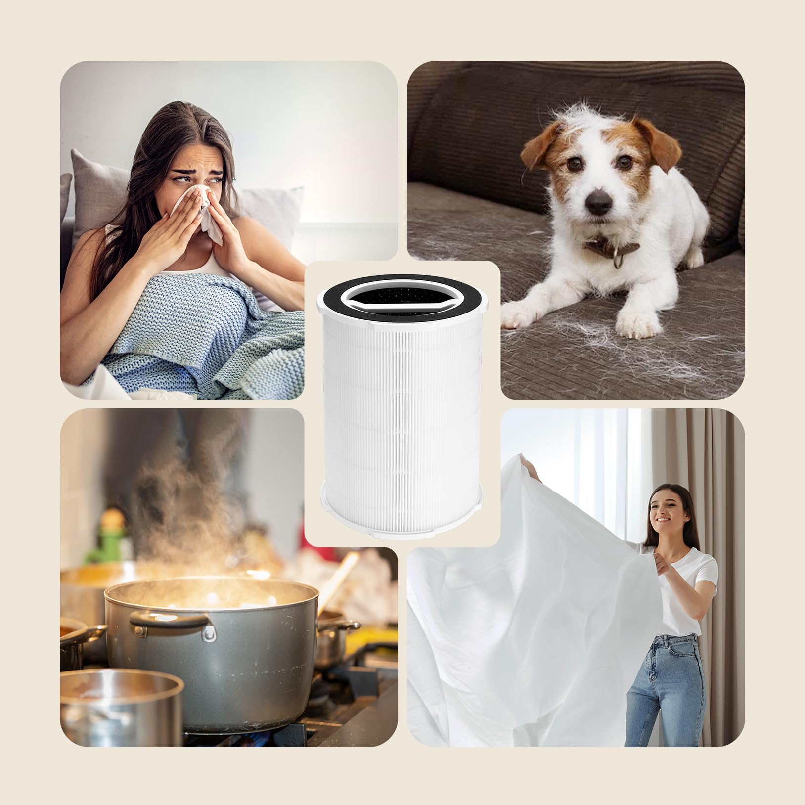 WELOV P200 PRO Air Purifiers with Original Filter Bundle: Up to 1570 Ft² in 1 Hr With Air Quality Monitor, Smart WiFi, Alexa Control