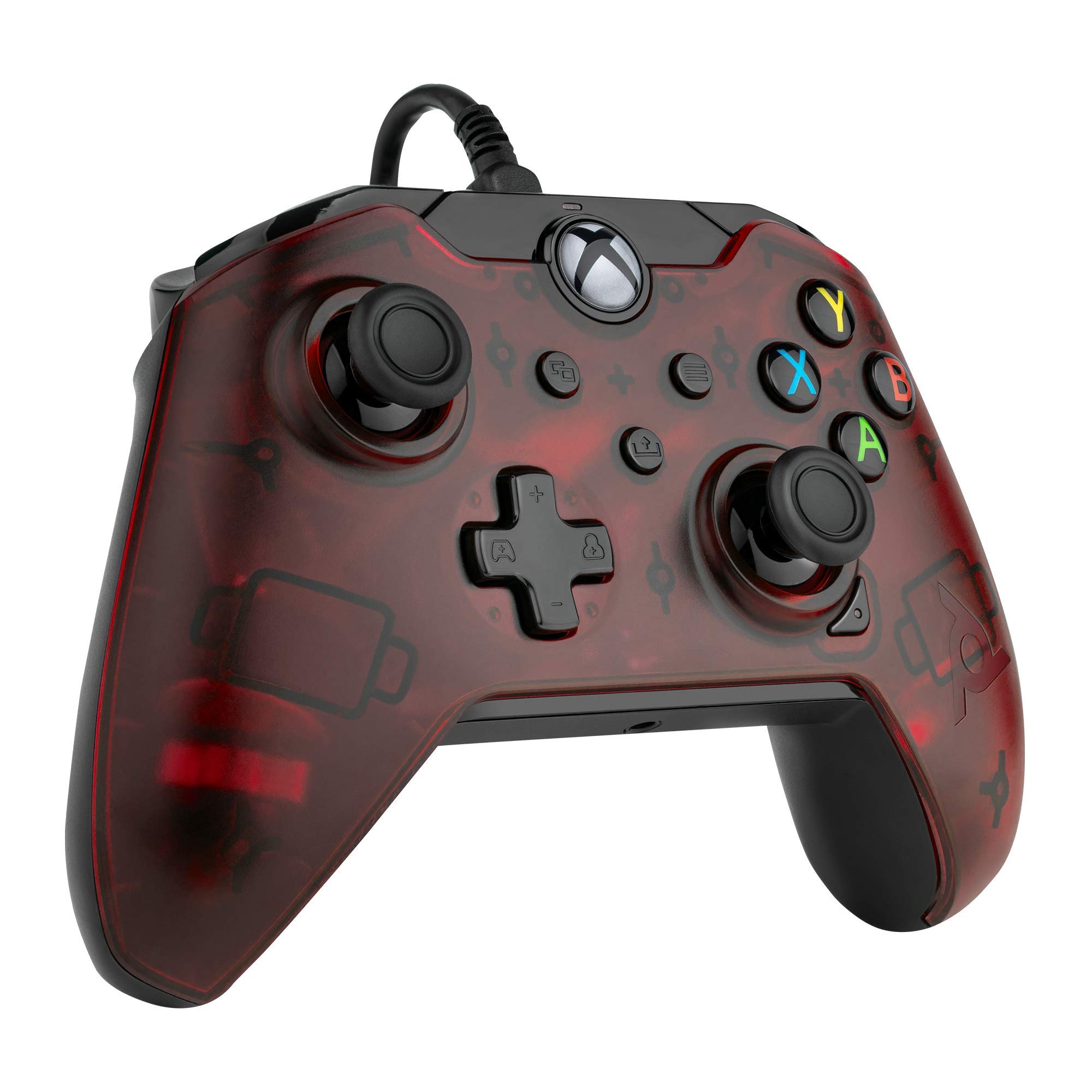 PDP Wired Game Controller - Xbox Series X|S, Xbox One, PC/Laptop Windows 10, Steam Gaming Controller - USB - Advanced Audio Controls - Dual Vibration Videogame Gamepad - Crimson Red