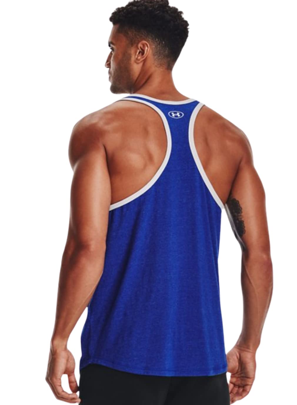 Under Armour Men's Project Rock Iron Paradise Tank (as1, Alpha, x_l, Regular, Regular, Royal/Onyx White - 400, X-Large)