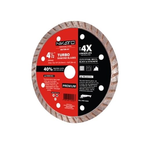 NIKATTO 7" Turbo Diamond Blade Angle Grinder Blades for Alloy Steel, Granite, Iron, Natural Stone, Metals, Hard Concrete (USA Stock)