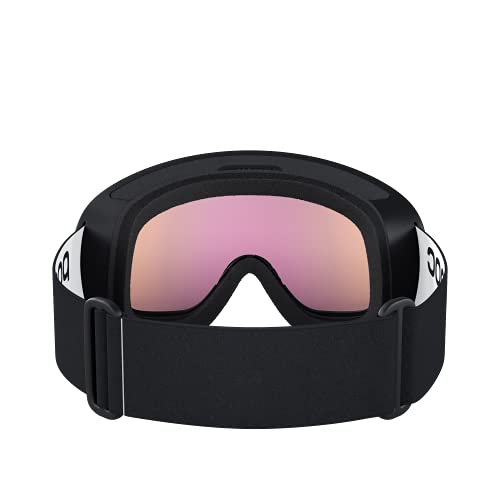 POC, Fovea Mid Clarity Goggles for Skiing and Snowboarding, Uranium Black/Spektris Orange, One Size
