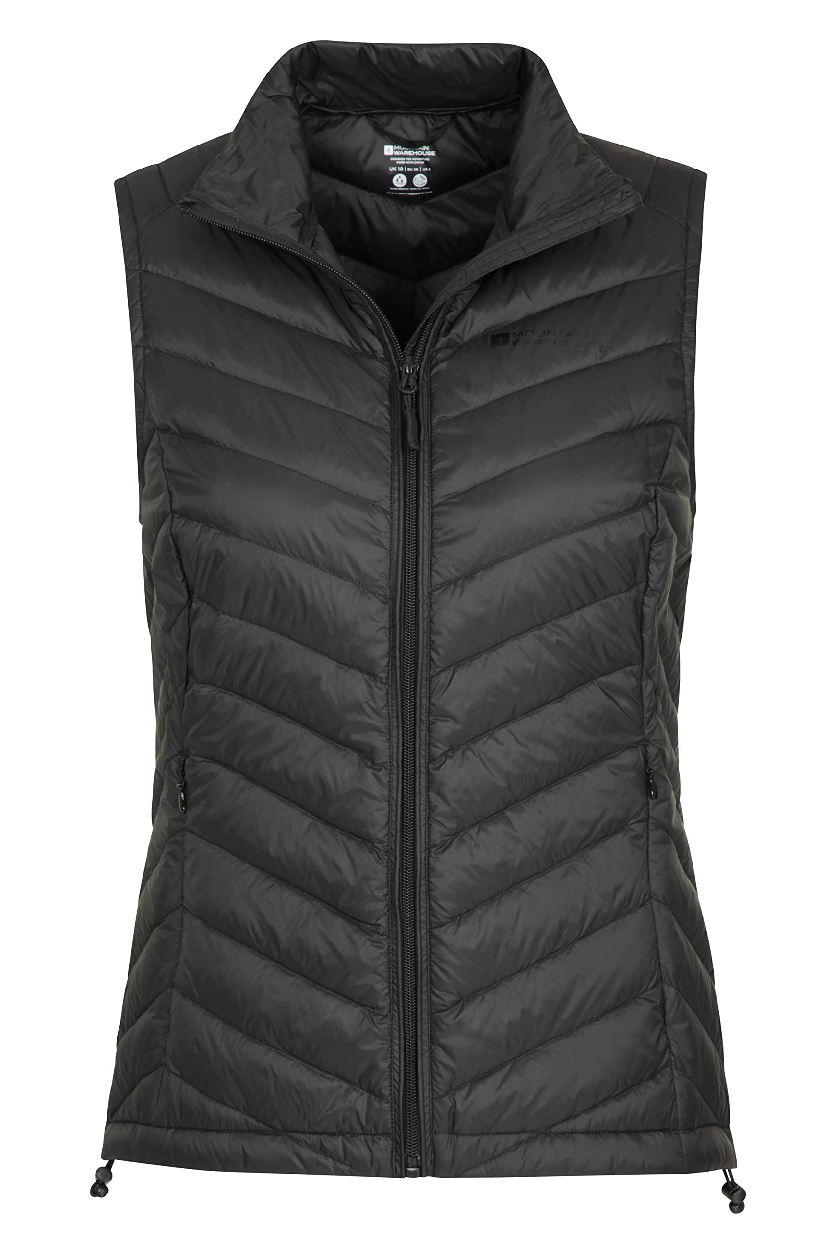 Mountain Warehouse Featherweight Womens Winter Down Gilet -Bodywarmer Black 8