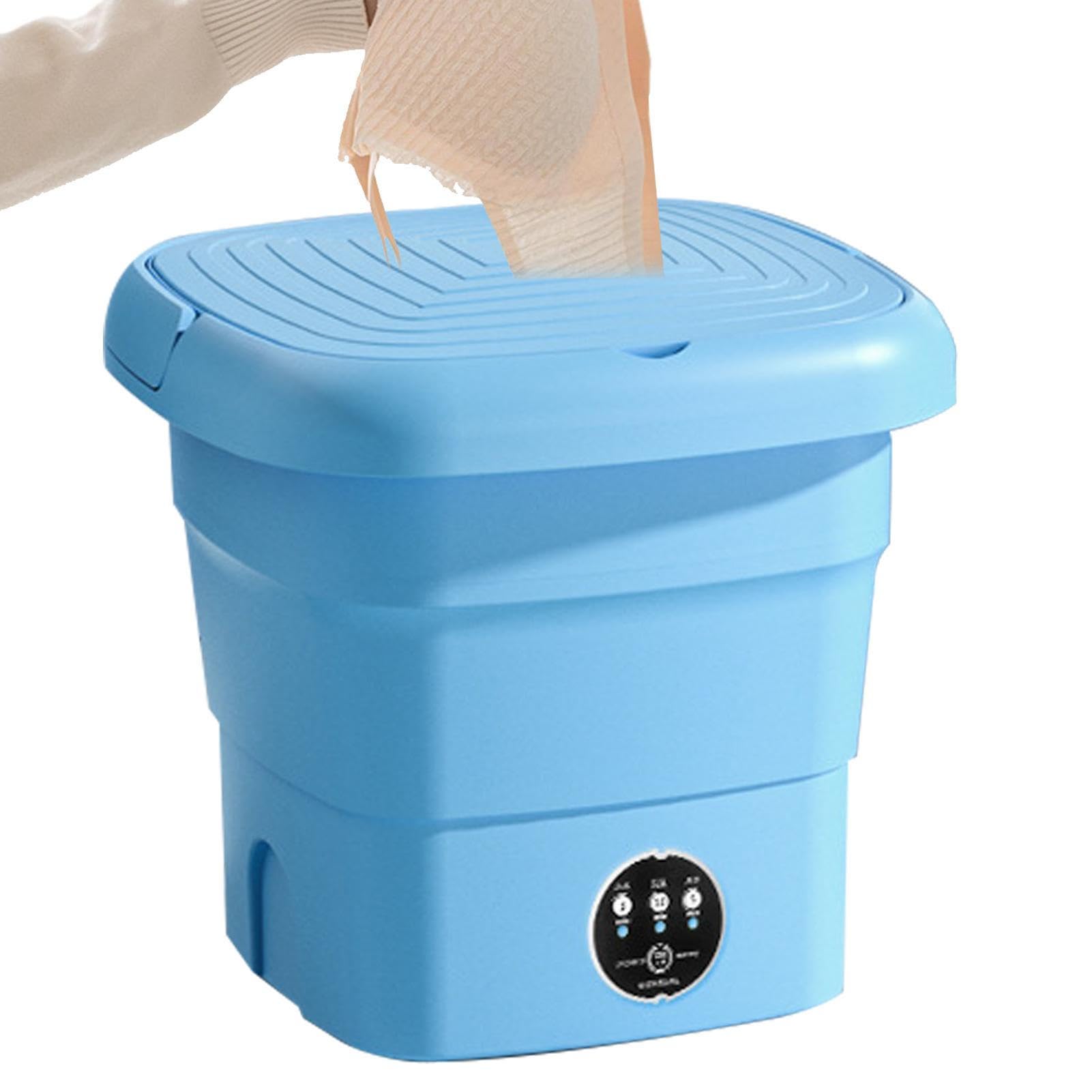 Mini Washing Machine, Foldable Drainage Basket, Space Saving Touch Screen machine, Household Washing Machine, Portable Ultrasonic Turbine, Low Noise Washer for Home, Travel, Camping, Dorm, Apartment
