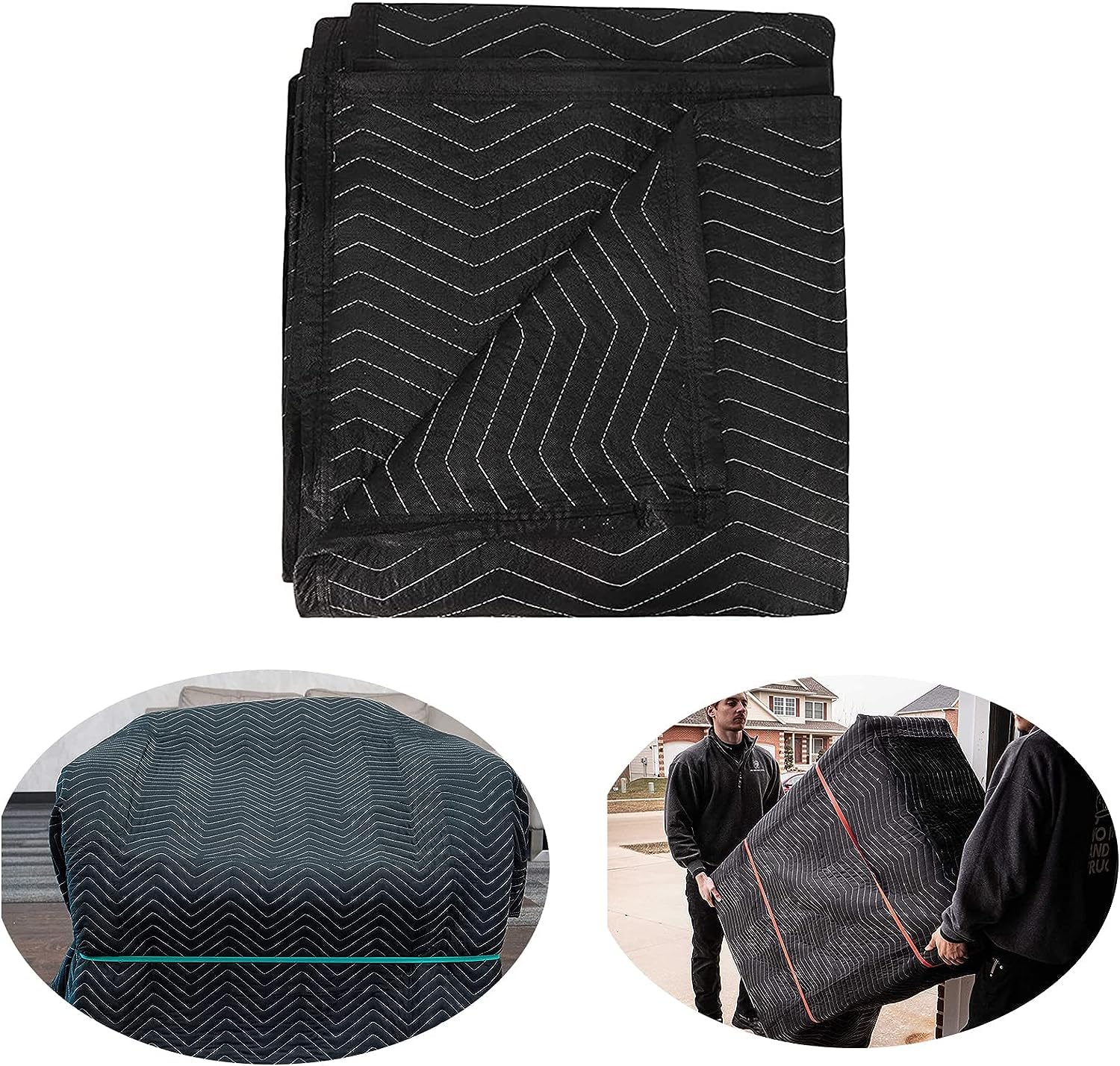 Moving Blanket Heavy Duty 40x 72" Moving Pads for Furniture Protection Quilted Packing Shipping Blankets Moving Supplies