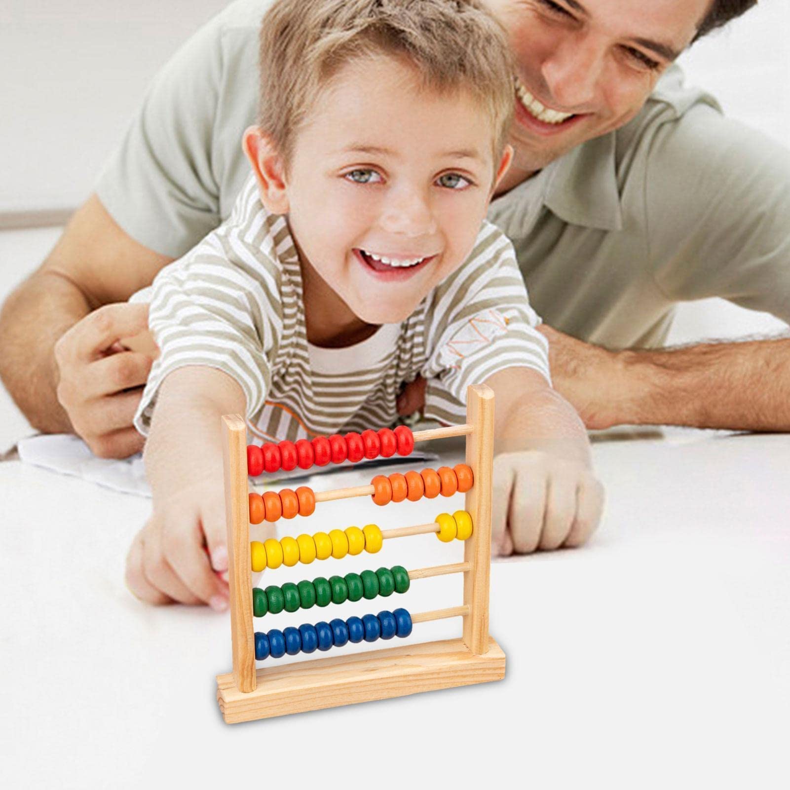 Wooden Abacus Classic Counting Tool Educational Abacus for Kids Math Preschool Math Learning Toy for 3+ Years Old