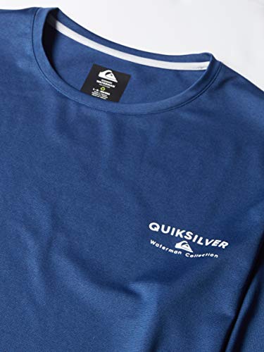 Quiksilver Waterman Men's Standard Gut Check Long Sleeve Rashguard UPF 50+, Estate Blue, M