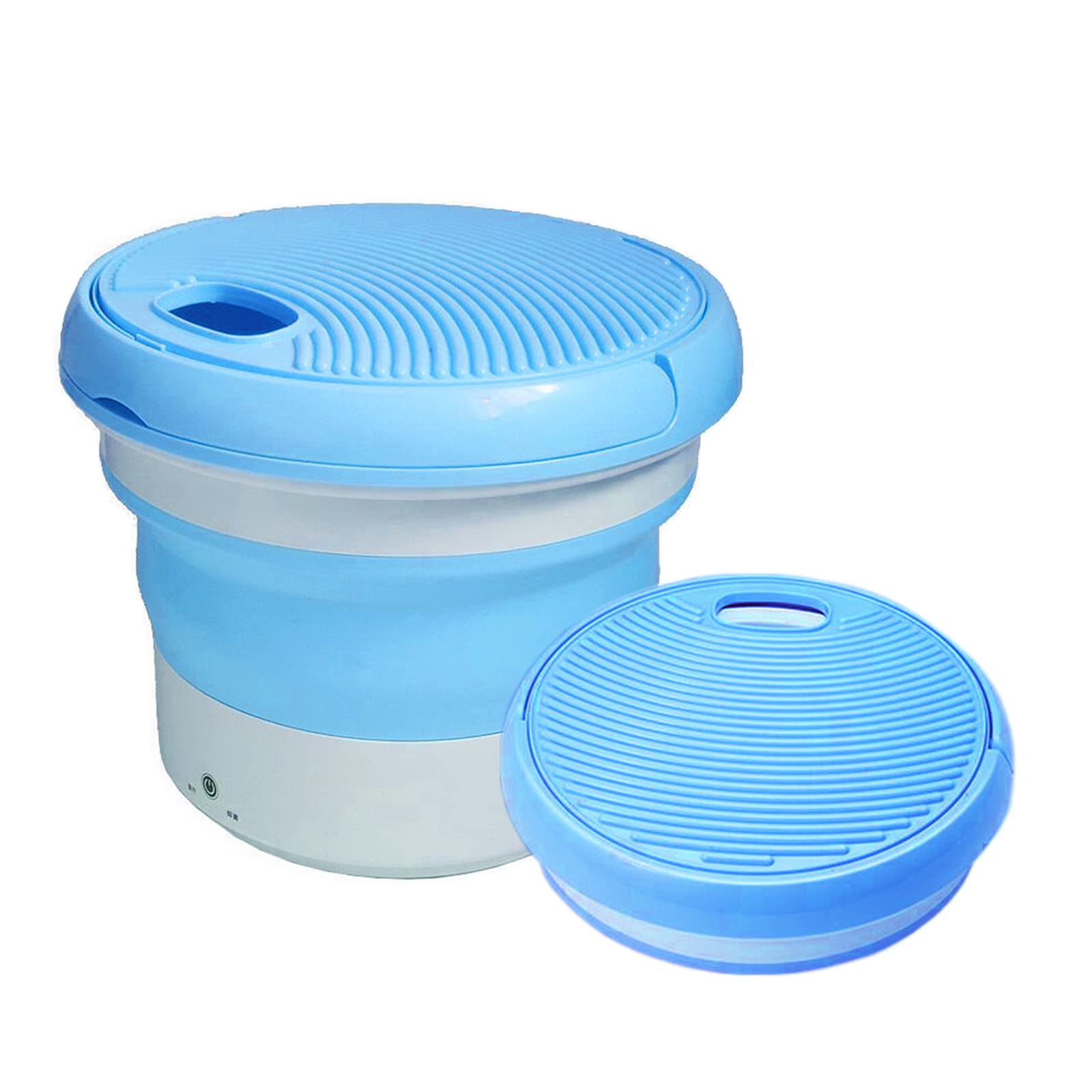 Portable Washing Machine,Mini Folding Washing Machine,Lightweight Compact Washing Machine for Baby Clothes Underwear Camping Travelling Apartment Dorms 7L 1.9KG (Blue)