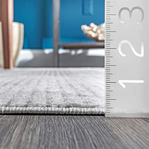 nuLOOM Tinsley Faded Geometric Banded Area Rug, 9x12, Grey
