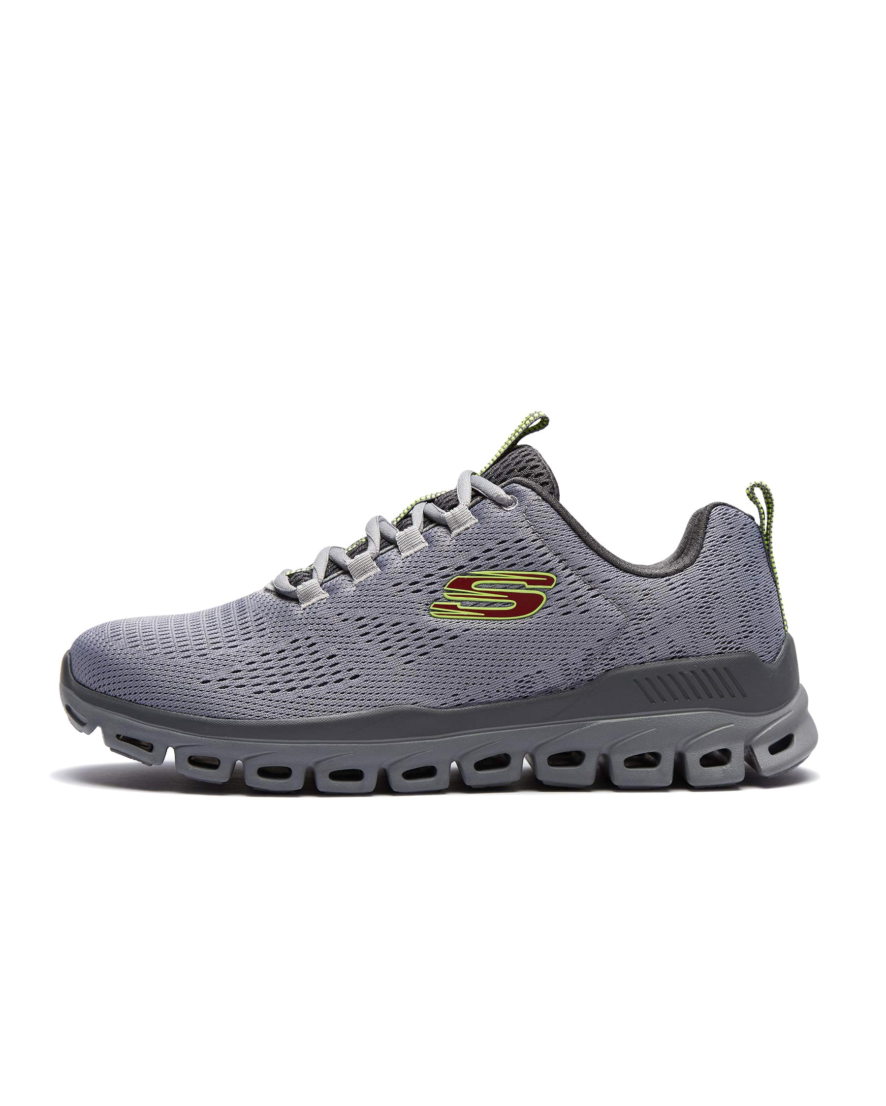 Skechers mens Skechers Men's Glide Step Fasten Up Lace-up Sneaker Oxford, Grey, 9.5 US
